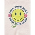 Wonder Nation Girls' Free Your Mind Graphic Tee with Long Sleeves ...