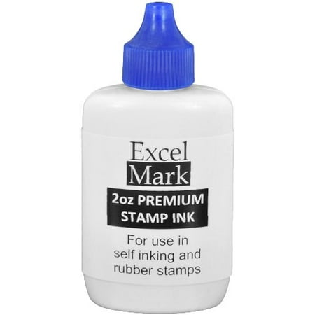 Self Inking Stamp Refill Ink - 2 oz. - Blue Ink - Walmart.com