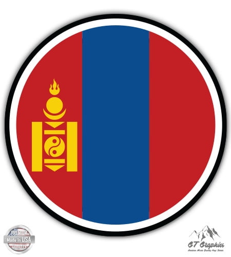Mongolia Flag - 5" Vinyl Sticker - For Car Laptop I-Pad - Waterproof ...