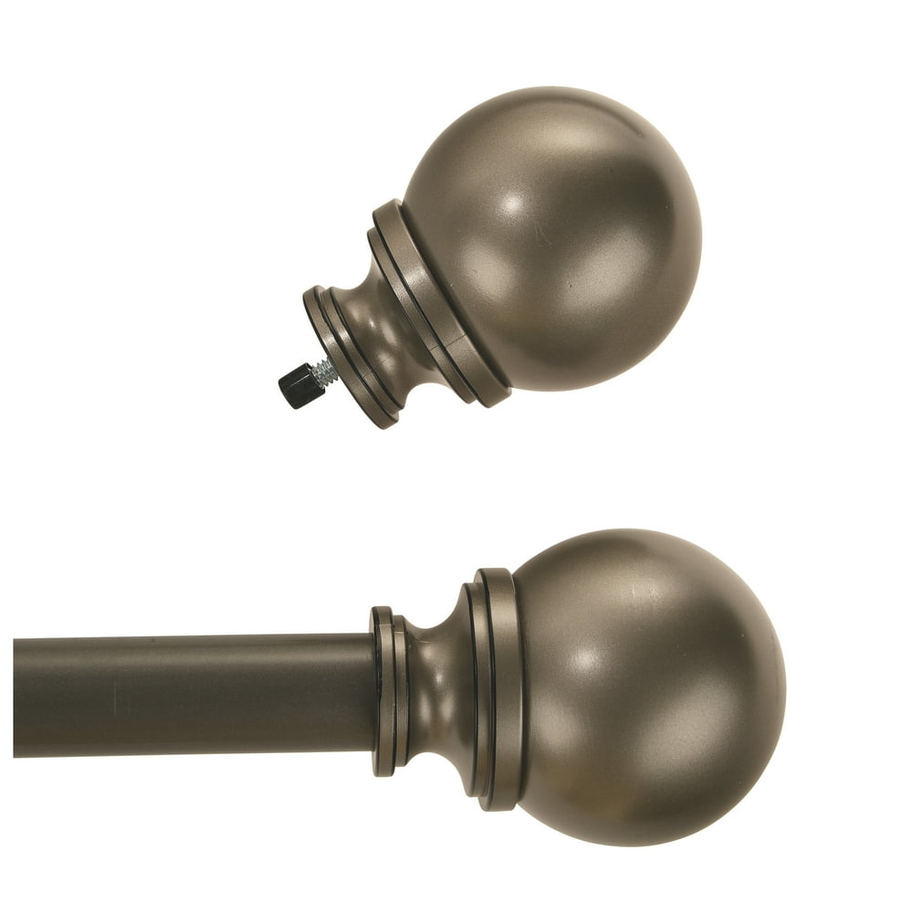Better Homes & Gardens 120" Boule Adjustable Curtain Rod, 1" Diameter ...
