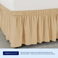 Subrtex Elastic Wrap Around Bed Skirt Dust Ruffle Smooth Soft Bed Frame