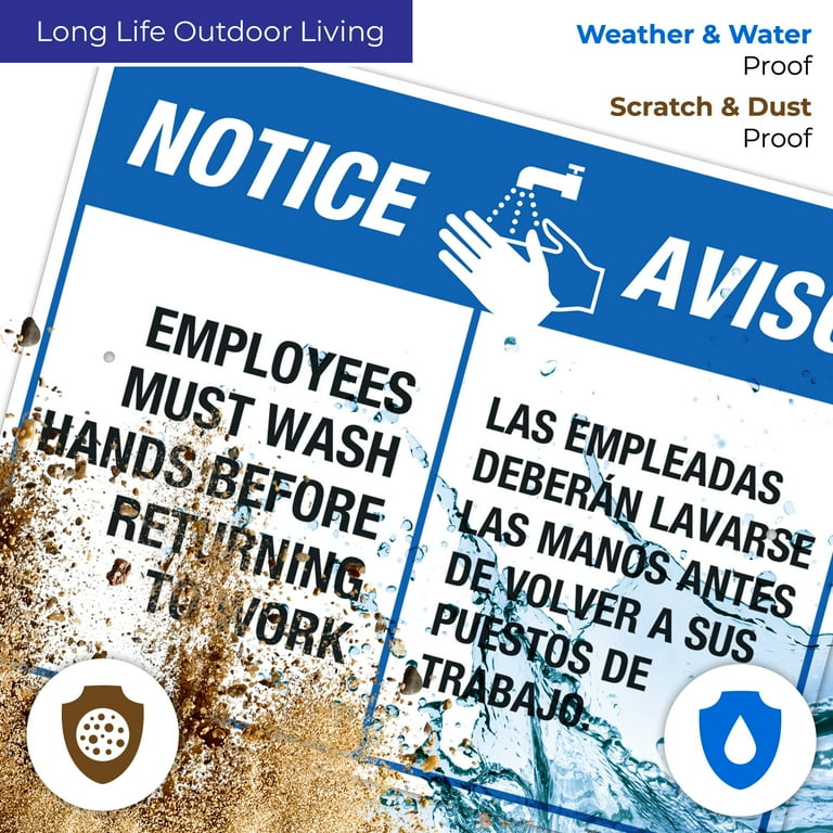 Bilingual Hand Washing Signs