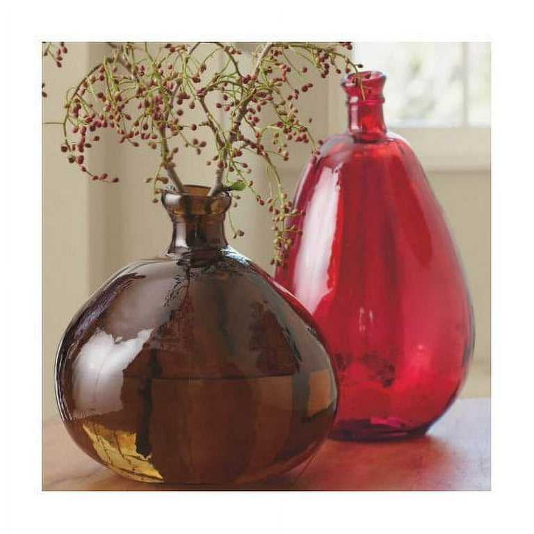 Red Tall Glass Vases