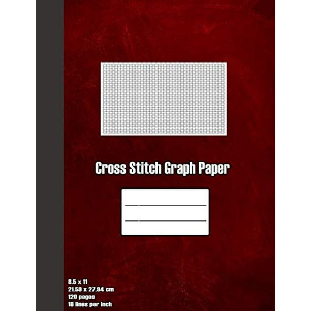 cross stitch 18 count graph paper notebook: For Creating Patterns ...