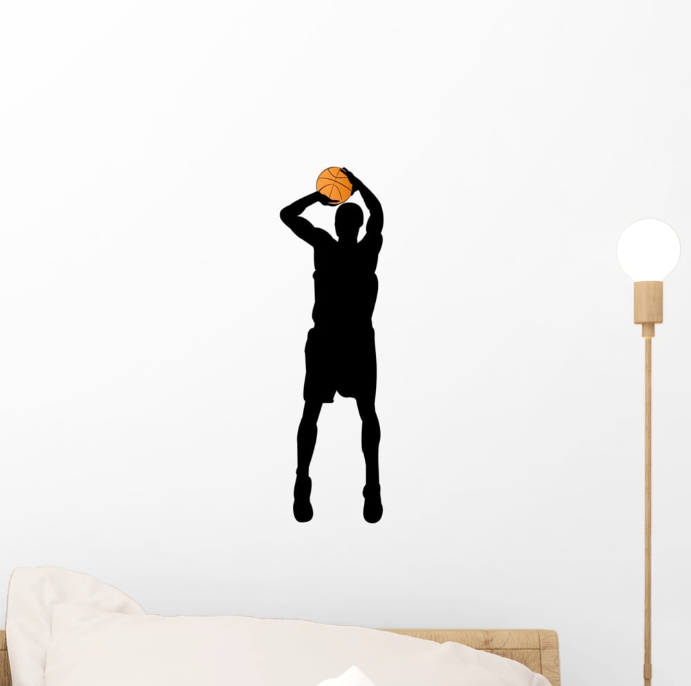 Basketball Player Silhouette Wall Decal by Wallmonkeys Peel and Stick ...