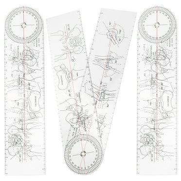 Baseline 360 degree clear plastic goniometer joint angle and range of ...