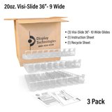 Display Technologies Visi-Slide Plastic 20 oz Beverage Dispenser, 3 ...