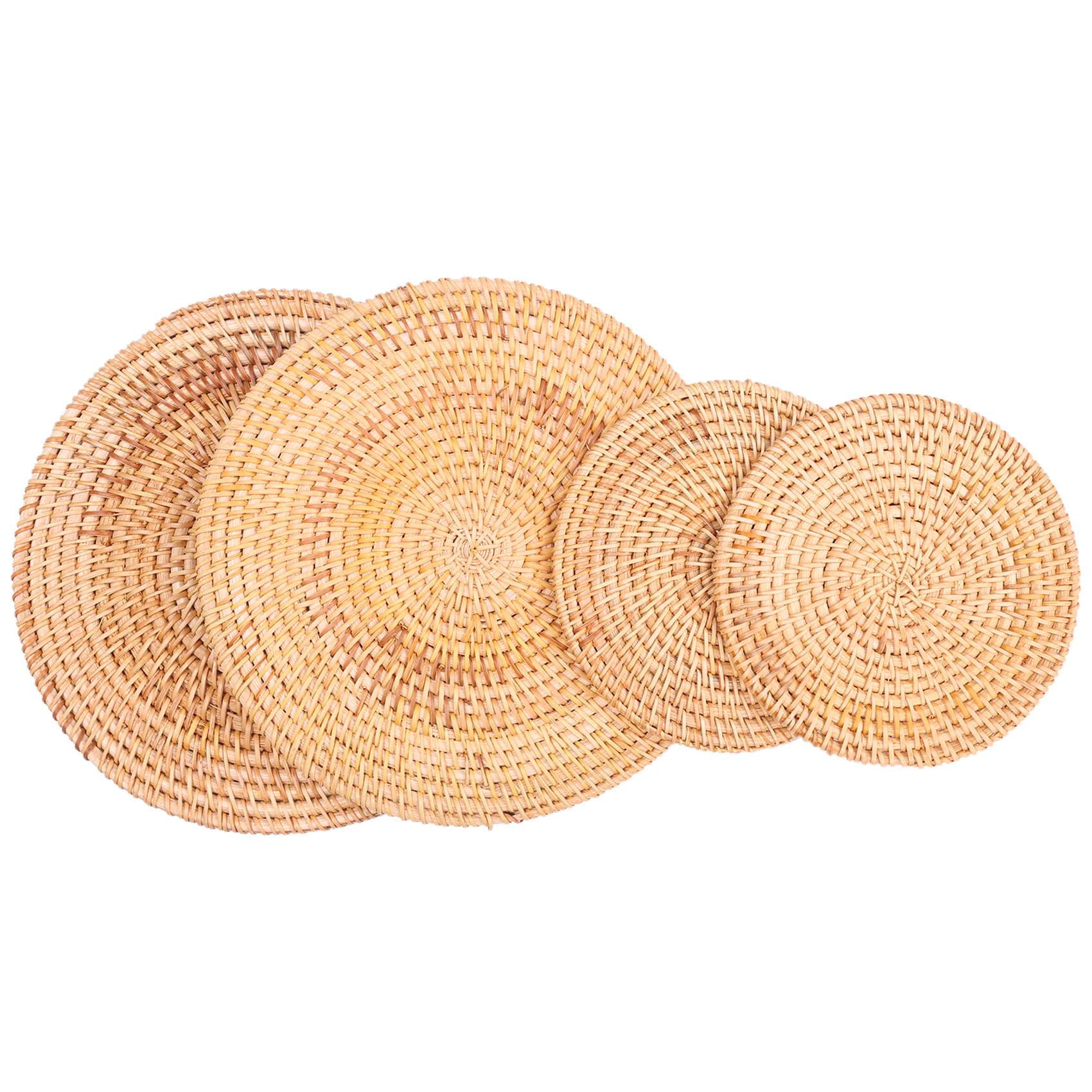 Click here for Unbranded 4 Pack Handwoven Rattan Coasters table W... prices
