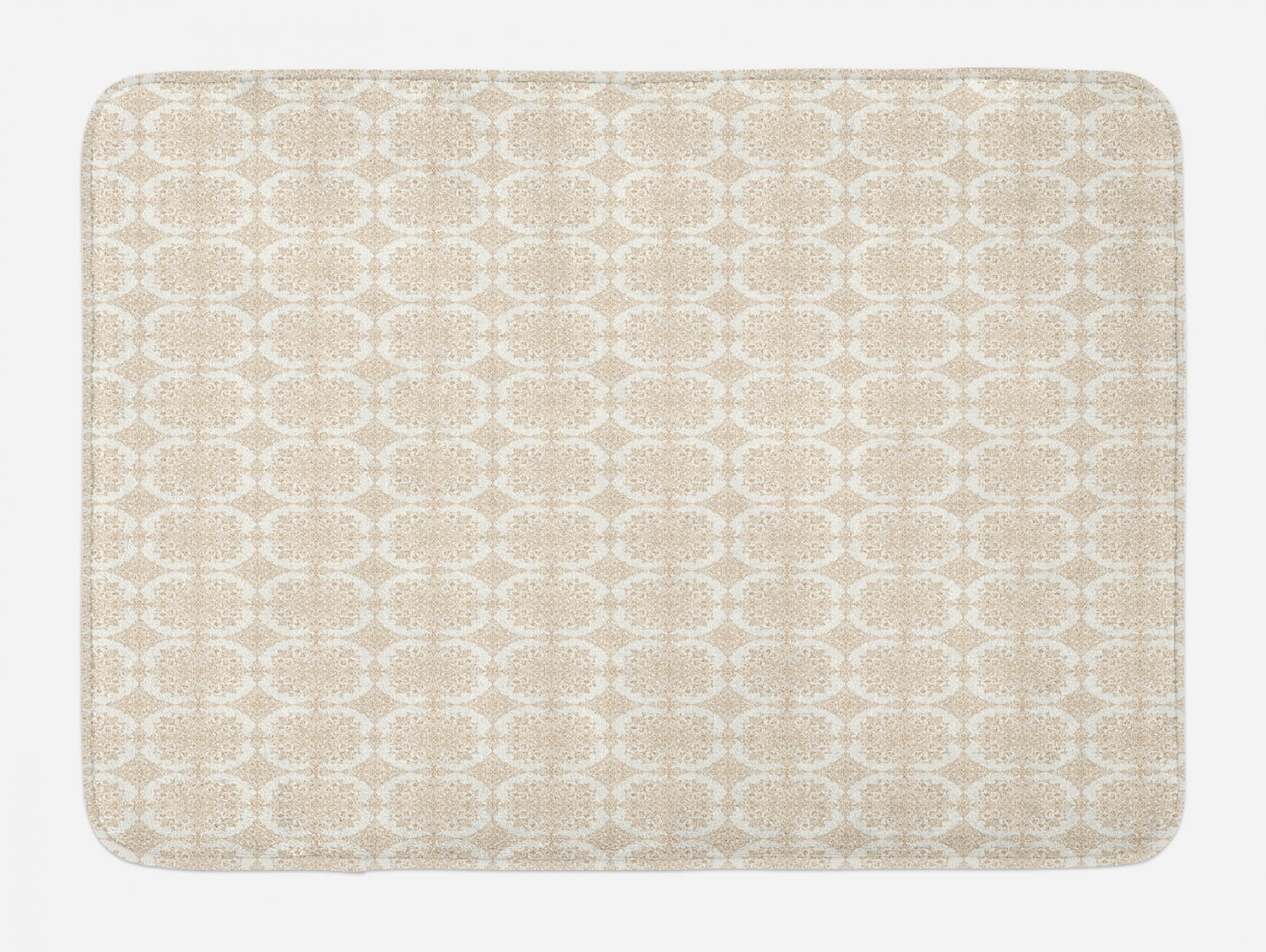 Traditional Bath Mat, Foliage Pattern with Rich Curlicues Classical ...