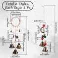 2Pcs 2 Style Iron Bells Magic Wind Chimes Door Knob Hanger with Wood ...