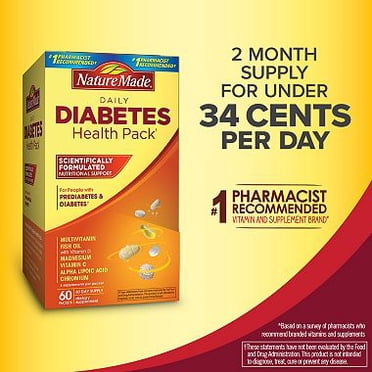 Nature Made Diabetes Health Pack, 60 Packets - Walmart.com