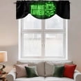 Art Gaming Icons Tie Up Valances Curtain, Multi Panel Neon Letter Green ...