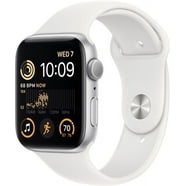 Apple Watch SE (2nd Gen) GPS 40mm Silver Aluminum Case with White Sport ...