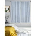 Blue Striped Sheer Curtains 63 Inch Length 2 Panels, Modern Simple ...