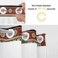 Boho Architecture No Hook Shower Curtain with Snap in Liner, Folk Twin ...
