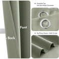 Sage Green Blackout Curtains for Bedroom Living Room 63 Inches Long 2 ...