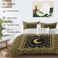 Abstract Moon Star Ethnic Style Queen Size Bed Set,Black Yellow Bedding ...
