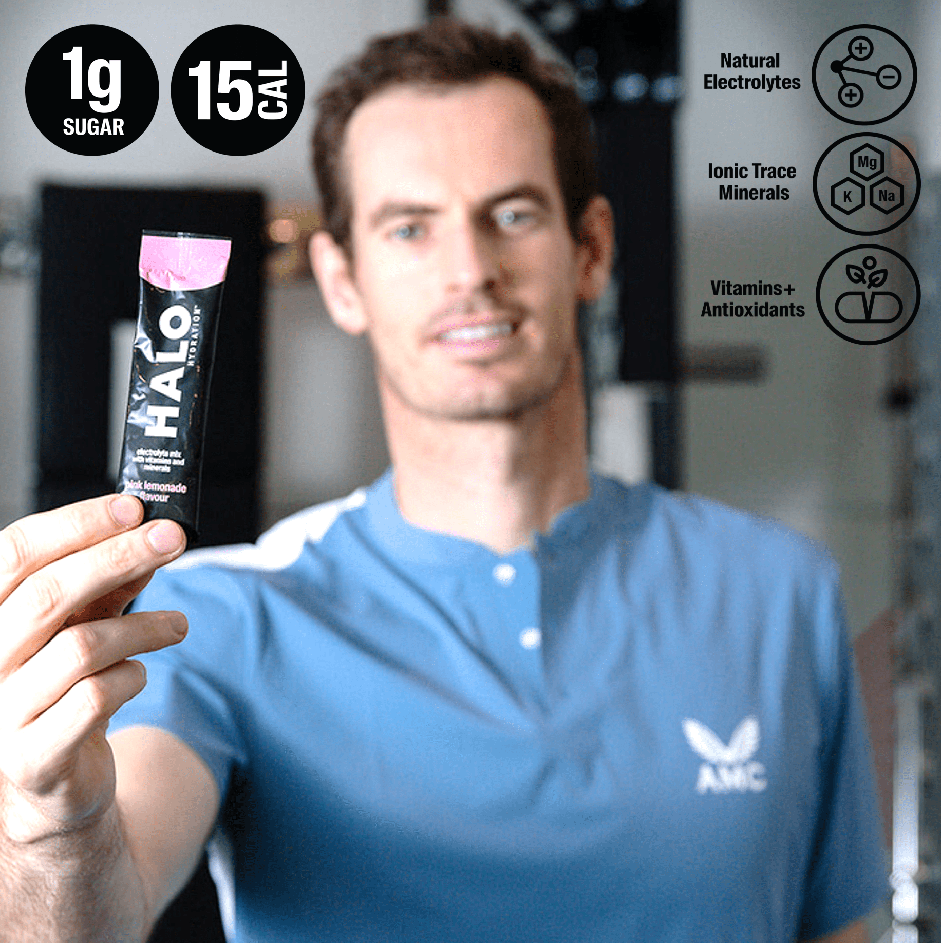 Halo Hydration On-the-Go Electrolyte Powder Drink Mix, Pink Lemonade, 6 ...