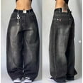 Y2k Baggy Jeans Men Vintage Embroidered High Quality Jeans Hip Hop Goth