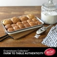 TableCraft 80012 EnamelWare White 16 x 11.5 Serving Tray w/ Black Rim ...