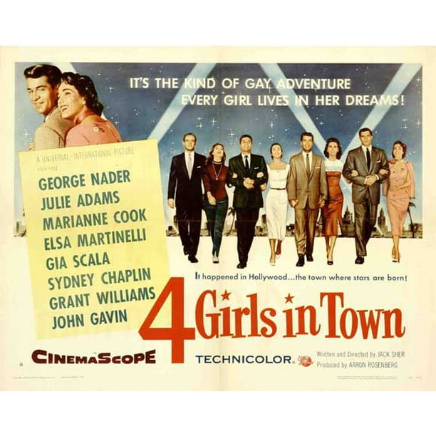 Four Girls in Town - movie POSTER (Half Sheet Style A) (22" x 28 ...