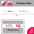 Sdstone Hacksaw Blades Bi-Metal High Speed Replacement Blades 18TPI ...
