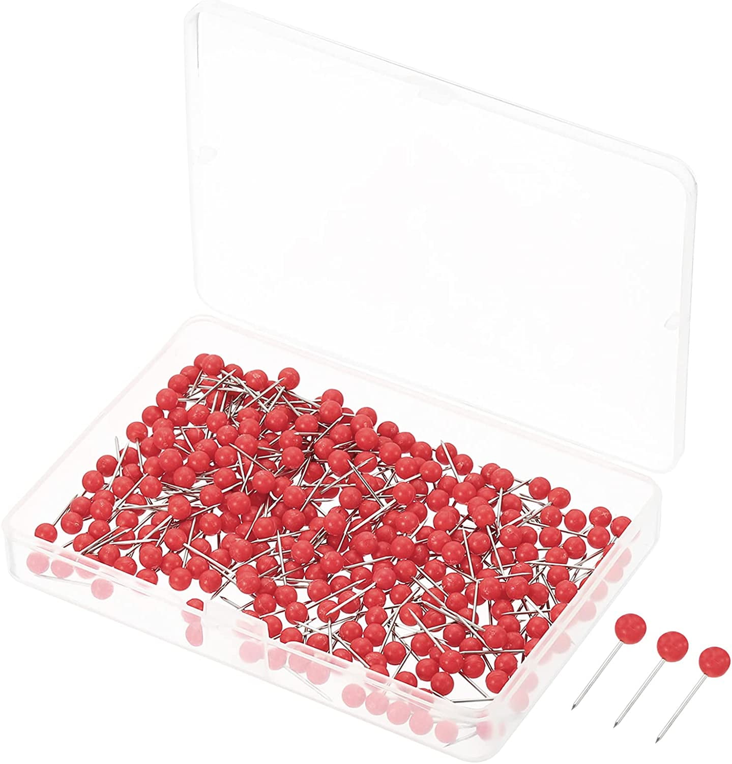 Push Pins, 500 Pack Plastic Round Head Map Tacks Thumb Steel Point for ...