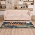 72x23.5 Runner Rug Non Slip Washable Classic Car Loaded with Pumpkins ...