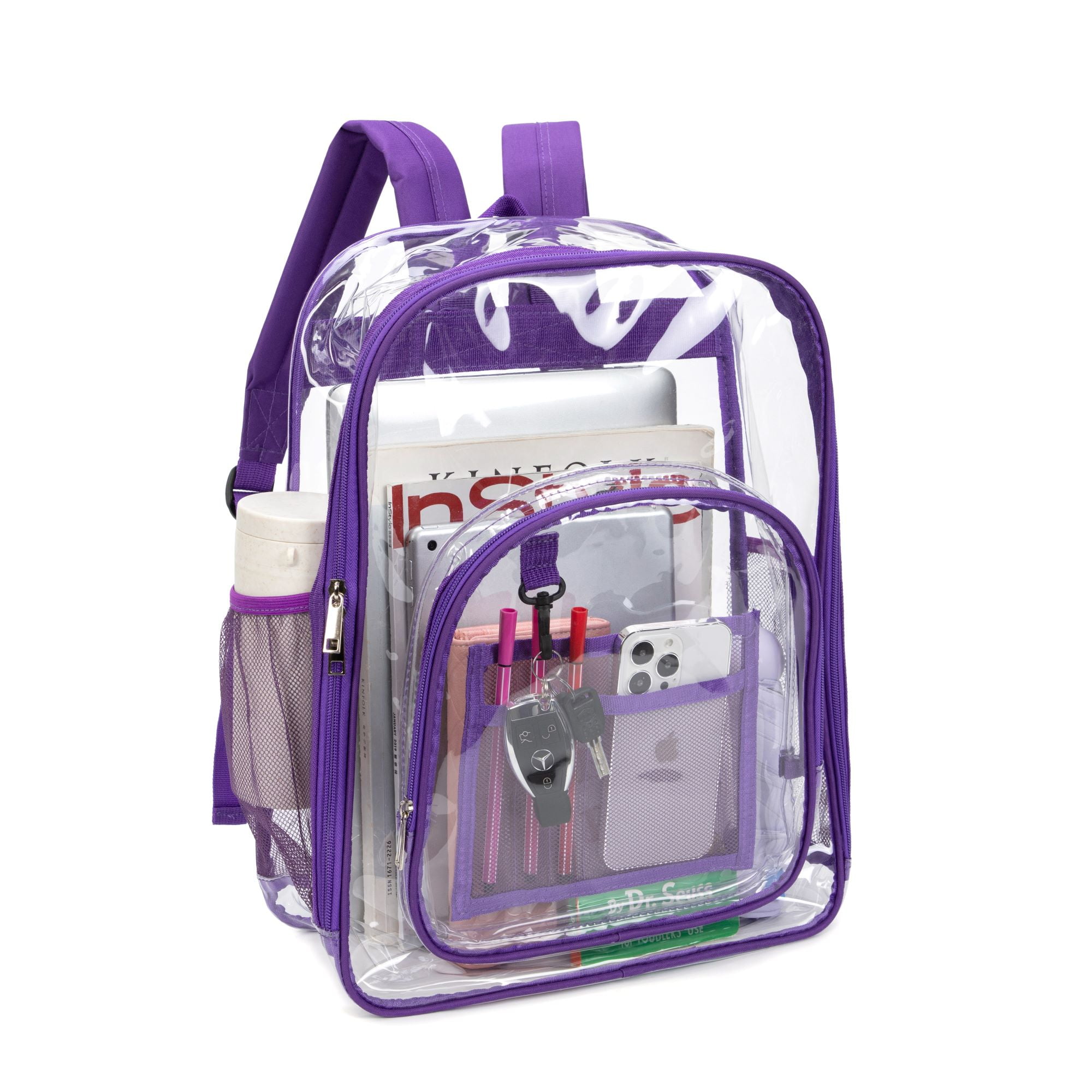 Cheruty Clear Backpack Transparent Large See Through Plastic Backpacks ...