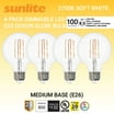 Sunlite LED G16.5 Bulb, 5W (40W Eq.), E12 Base, Dimmable, Frost, 3000K Warm, 6-Pack - Walmart.com
