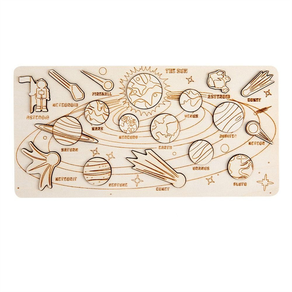 Solar System Puzzle Cognition Early Learning Jigsaw Tray Astronomy ...