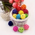 30pcs 1.2 Inch Colorful Rattan Wicker Balls | Durable Bird Chew Toys ...
