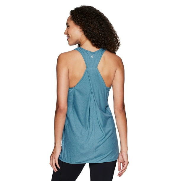 RBX Active Women's Twist Back Soft Relaxed Fit Tunic Tank Top - Walmart.com