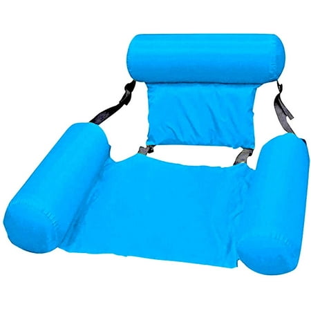 Floating Bed for Swimming Pool, Foldable Inflatable Chair with Backrest ...