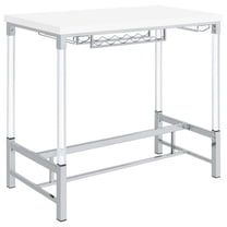 Norcrest 47-inch Acrylic Leg Bar Table White High Gloss - Walmart.com