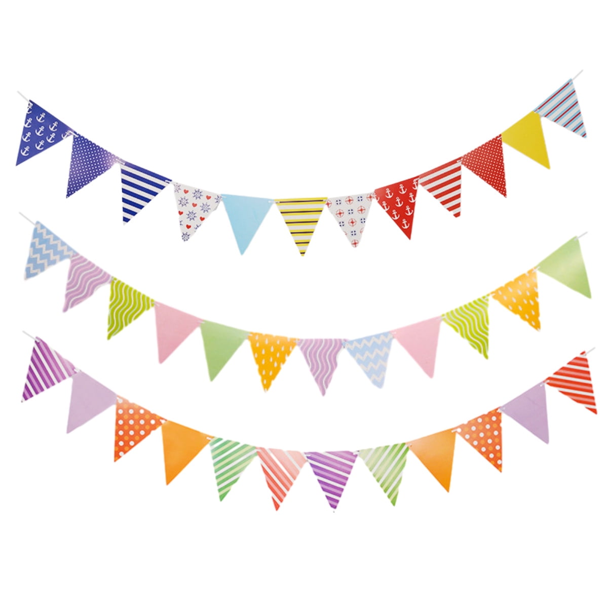 36 piezas de papel banderines de cumpleaños encantadores banderines ...