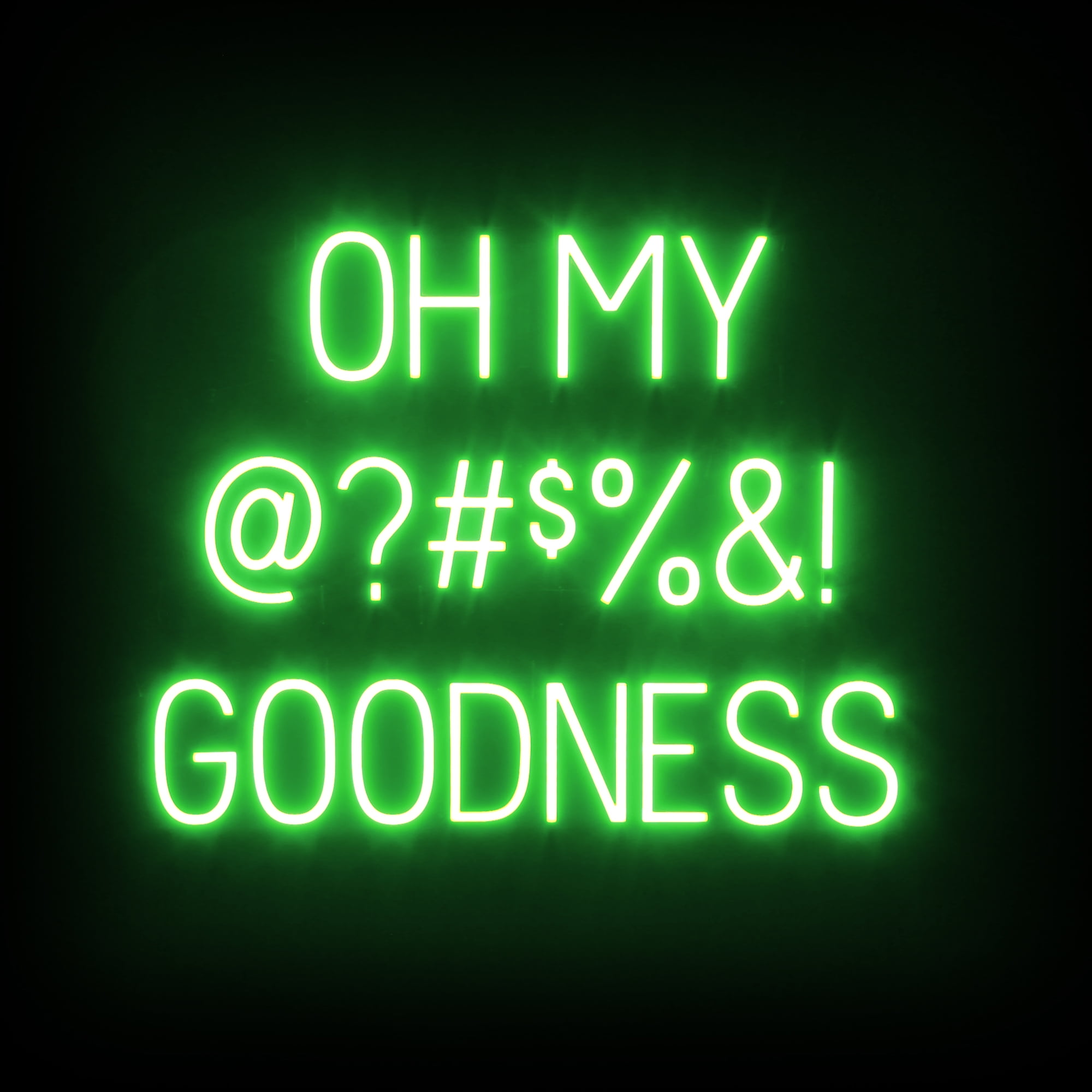 SpellBrite OH MY GOODNESS LED Sign for Business. 32.0" x 23.8" Green OH ...