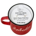 Mainstays Reusable 13oz HoHoHo Mug Scented Candle, Happy Holly Days ...