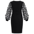 Aideaone Girls Formal Dresses Mesh Puff Long Sleeve Dress with ...