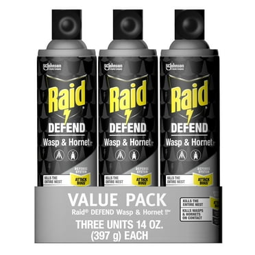 Raid Wasp and Hornet Spray 17.5 Ounces - Pack of 3 - Walmart.com