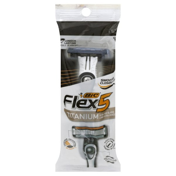 BiC Flex5 Titanium Men's Disposable Razor - Trial Size - 1ct – BrickSeek