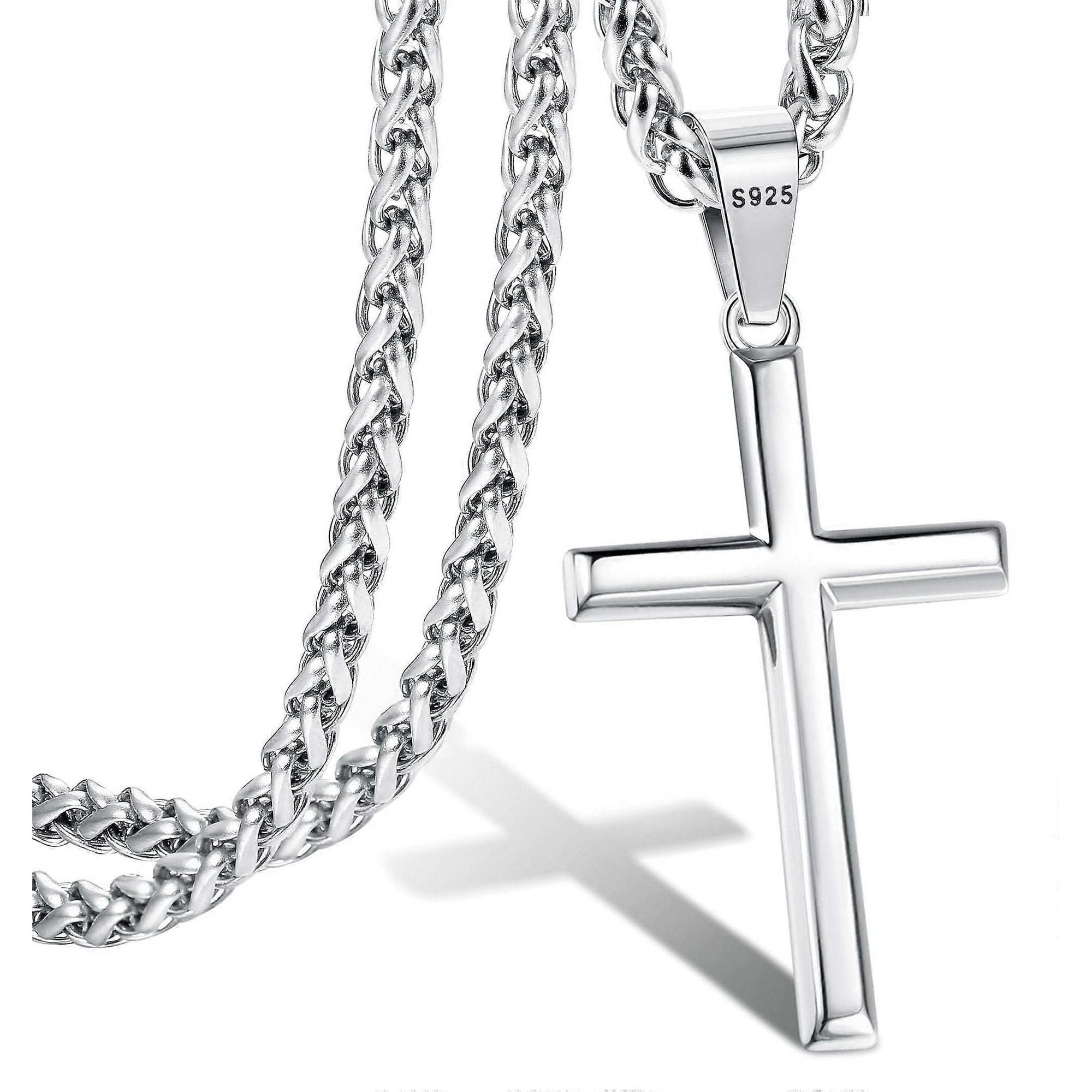 Click here for Dfrg Silver Cross Necklace 925 Sterling Silver Pen... prices