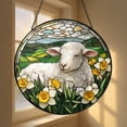 Baby Lamb and Daffodils Stained Glass Style Window Suncatcher – Spring ...