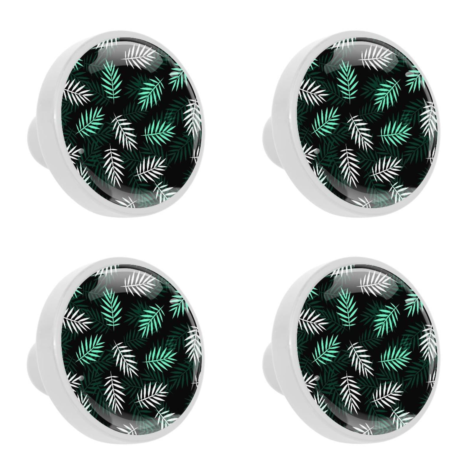 4 Pcs Tropical Leaves Knobs for Kitchen Cabinet Cupboard Dresser ...