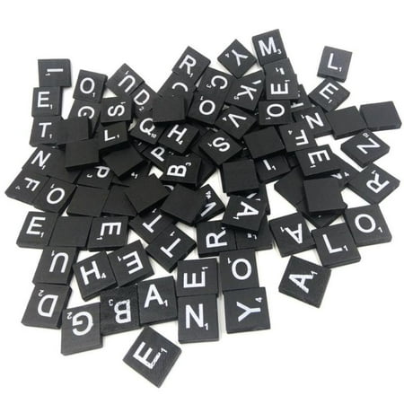 100 Pieces Bulk 26 Alphabet Wooden Black Letters & Numbers For Crafts ...