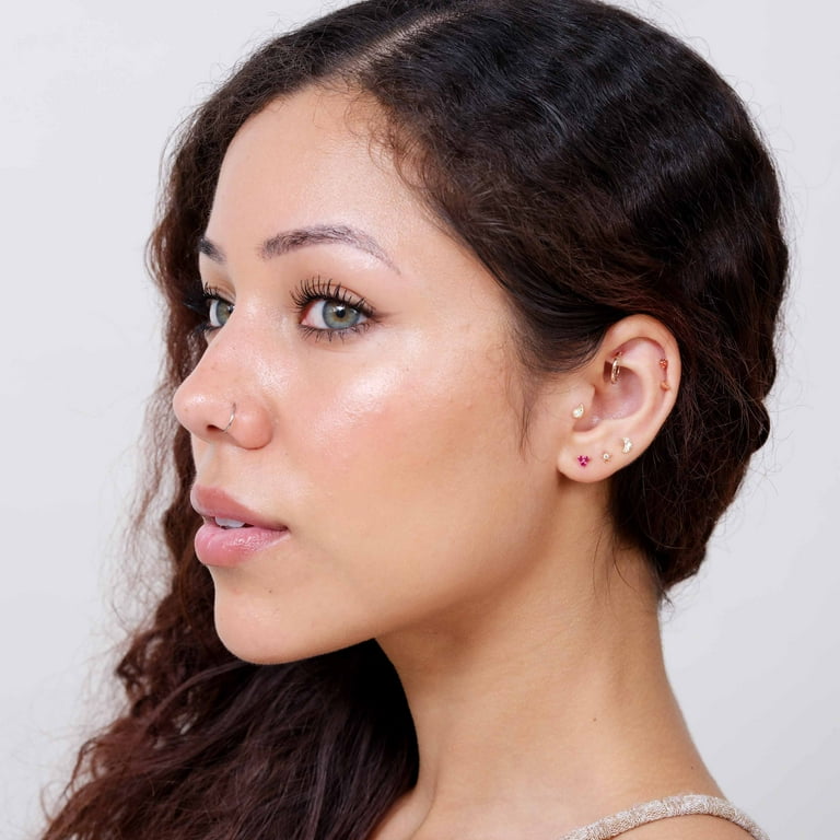 Spiked Cartilage Piercings