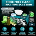 Body Wipes for Men (2 Pack) – 100 XL No Rinse Shower Sheets + 8 Travel ...