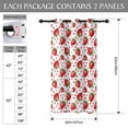 Strawberry and Heart White Pattern Blackout Curtains,Triple Weaved ...