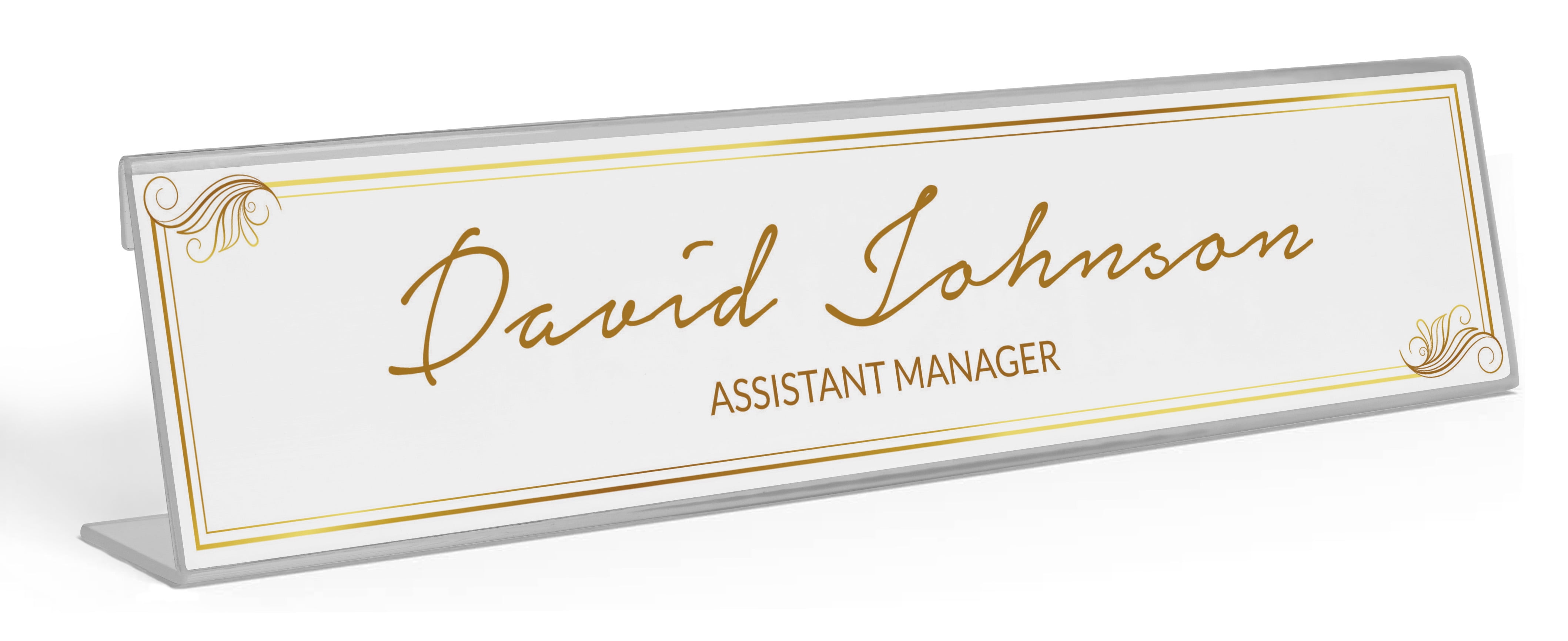 Printtoo Personalized Desk Name Plate Pretty Abstract Custom Acrylic ...