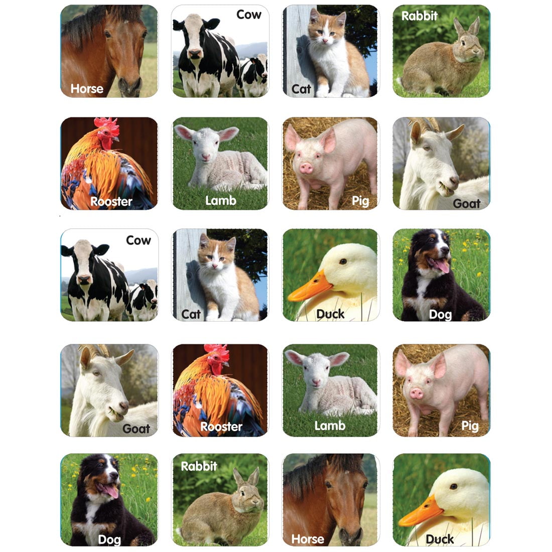 Farm Animals Theme Stickers by Eureka - Walmart.com
